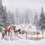 Reindeer in the Snow Christmas Digital Background With Falling Snow ...