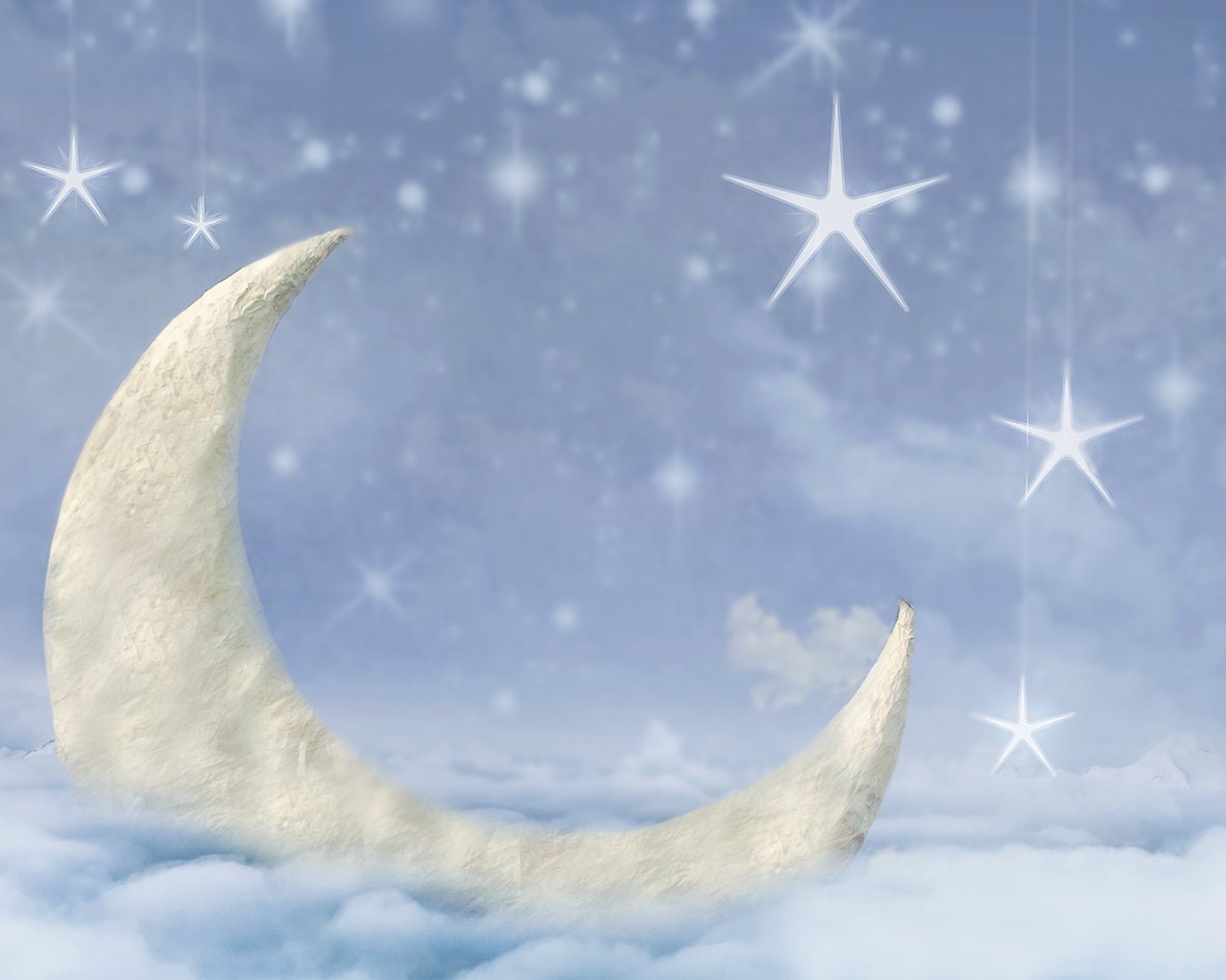 Paper Moon Newborn Digital Backdrop - Etsy