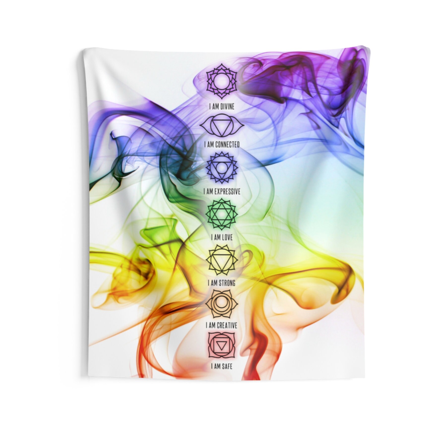 I AM Chakra Tapestry 7 Chakra Tapestry Spiritual Tapestry | Etsy