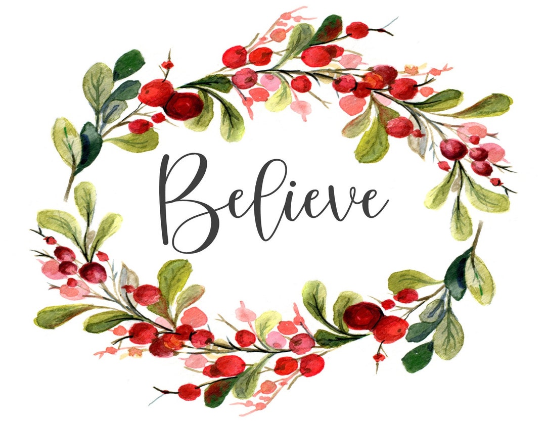Believe Printable, Believe Print, Christmas Printable, Under 10 Dollars ...