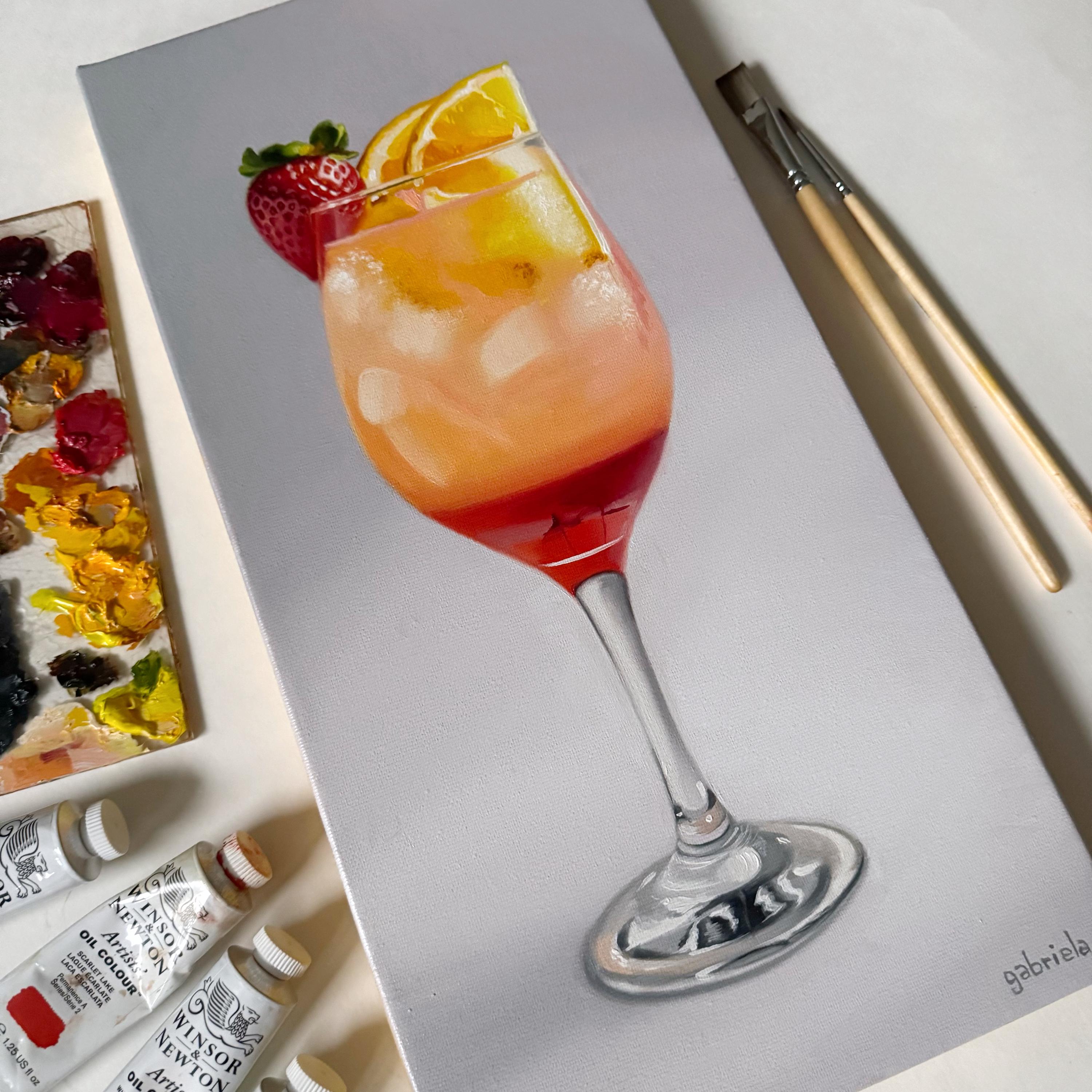 Recipe for Happiness - Fruit Cocktail Original Oil Painting - Food ...