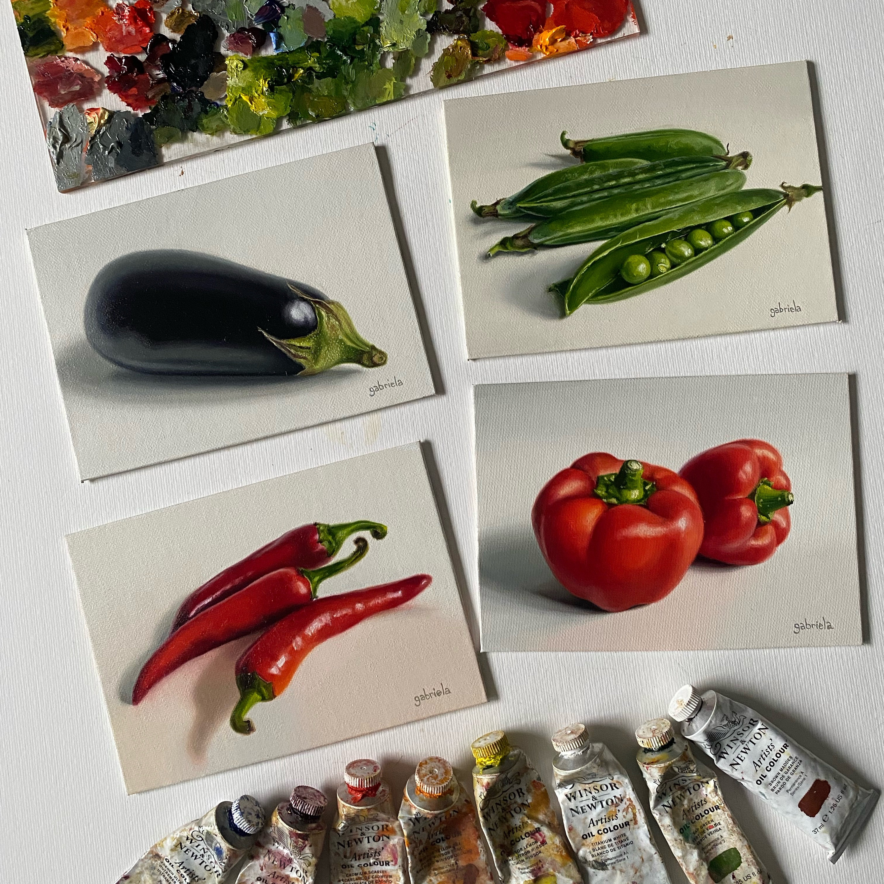 Bell Peppers - Bell Pepper Original Oil Painting - Vegetables Realistic ...