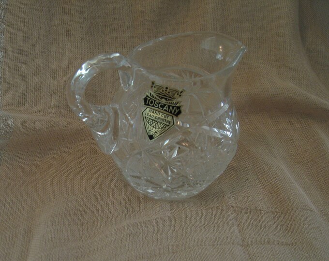 Vintage Toscany Hand Cut Lead Crystal Creamer - Etsy