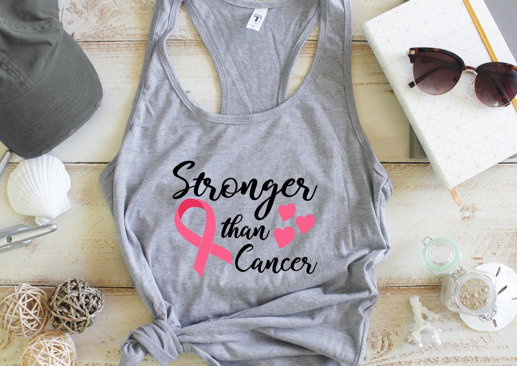 Stronger Than Cancer Svg With Awareness Ribbon Svg Pink | Etsy