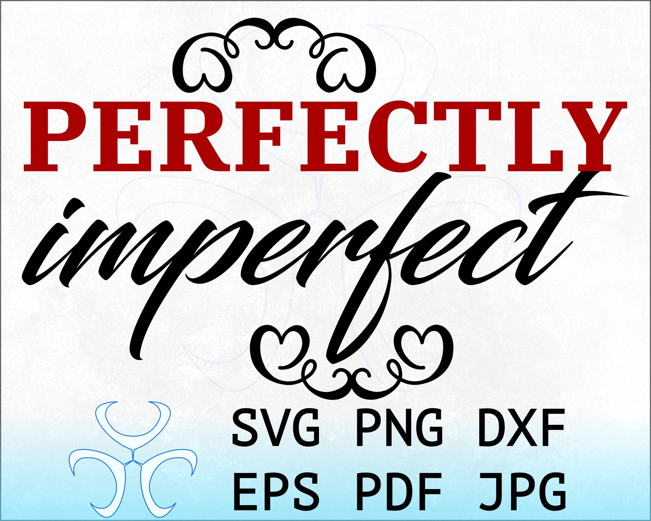 Perfectly Imperfect Heart Svg Clipart Design Cut File Blessed | Etsy