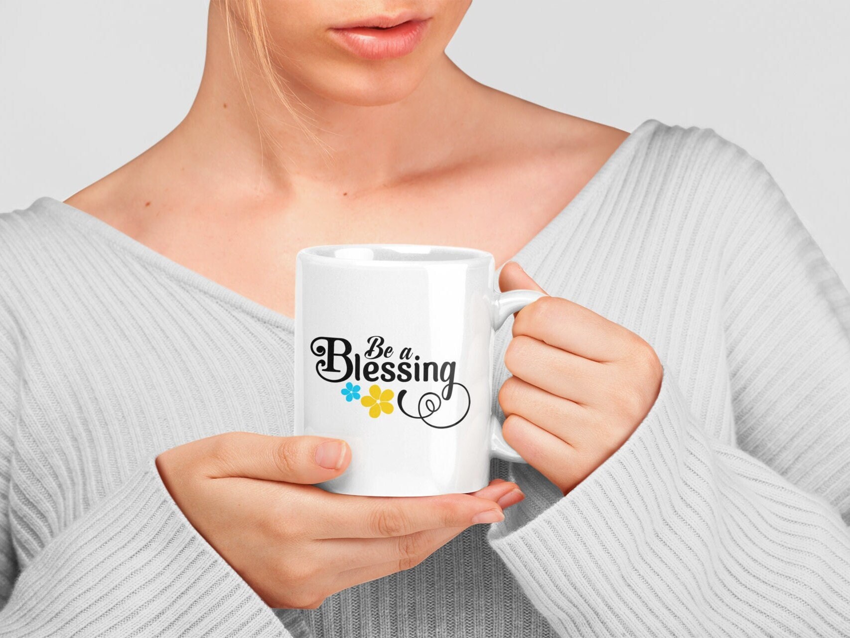 Be A Blessing SVG Clipart Design Cut File, Blessed Christian Quote Png ...