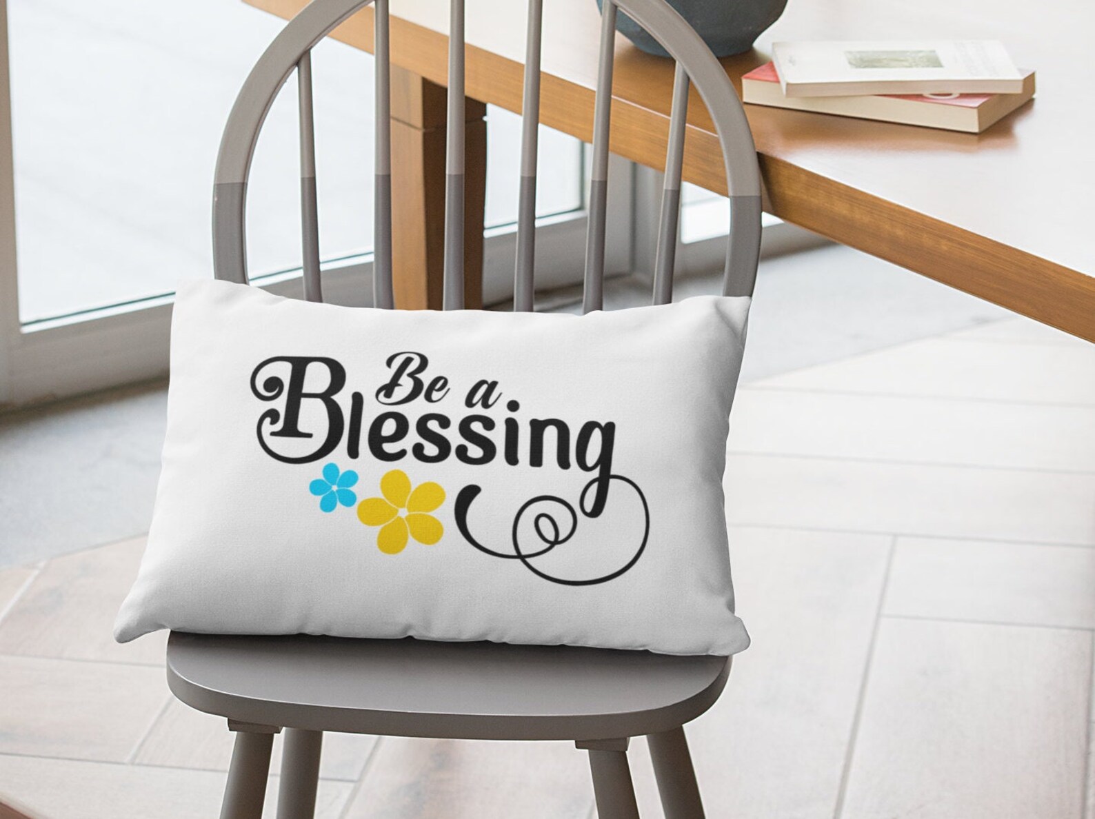 Be A Blessing SVG Clipart Design Cut File, Blessed Christian Quote Png ...