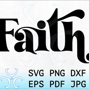 Faith Bold Text Print and Cut Design Download, FTH - Etsy
