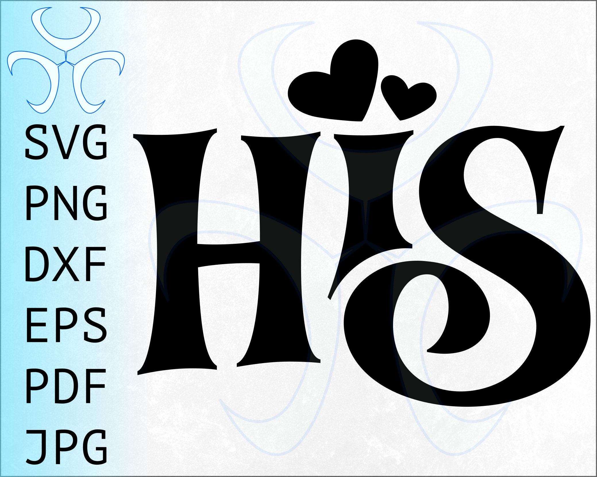 His Svg Clipart Design Cut File for Couples Wedding and | Etsy