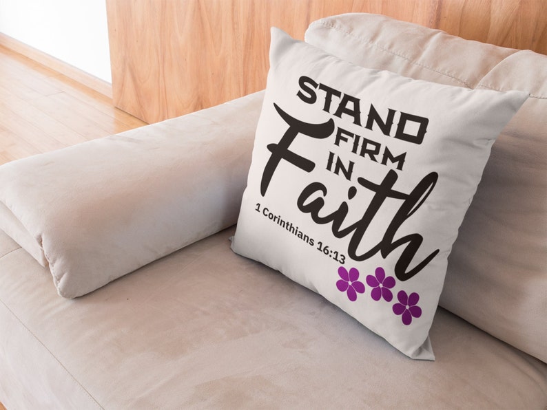 Stand Firm in Faith Svg, Christian Svg, Bible Verse SVG, Clipart Design ...