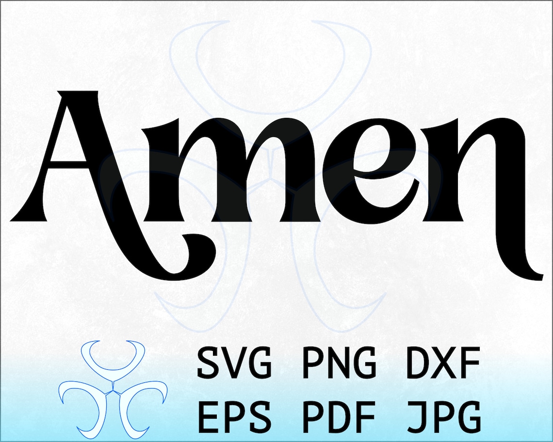 Amen Svg Clipart Design Bible Verse Svg Hand Lettered Svg - Etsy