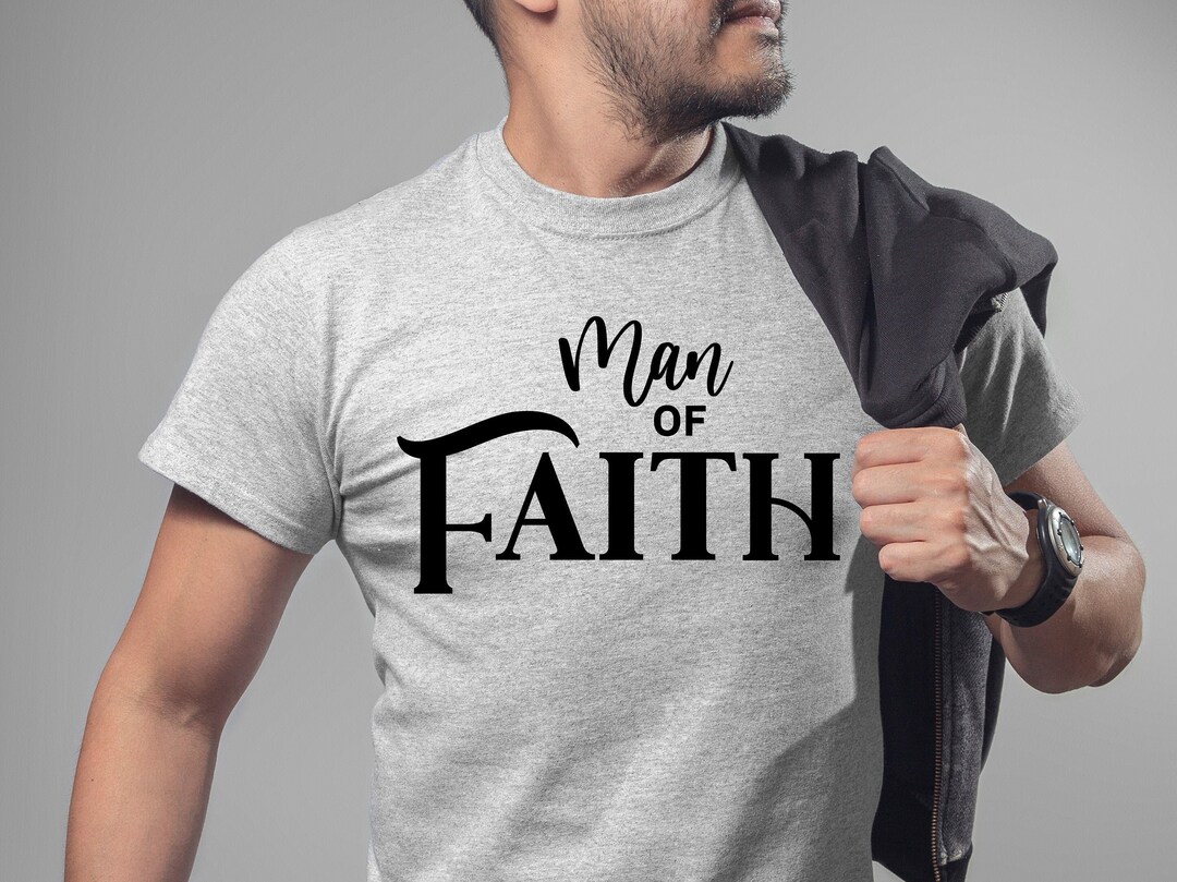 Man of Faith Bold Text Print and Cut Design Download in Svg Png Jpg Pdf ...