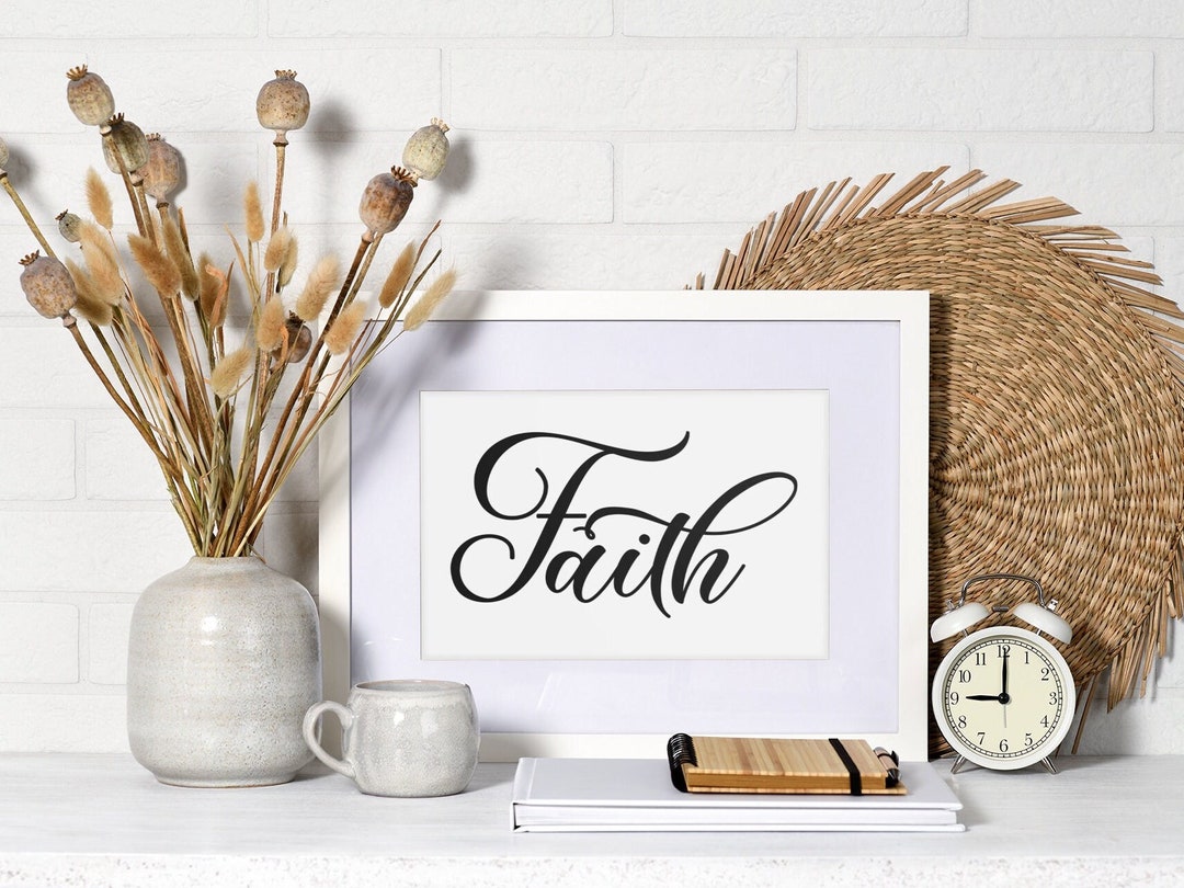 Faith Bold Cursive Print and Cut Design Download, FTH - Etsy