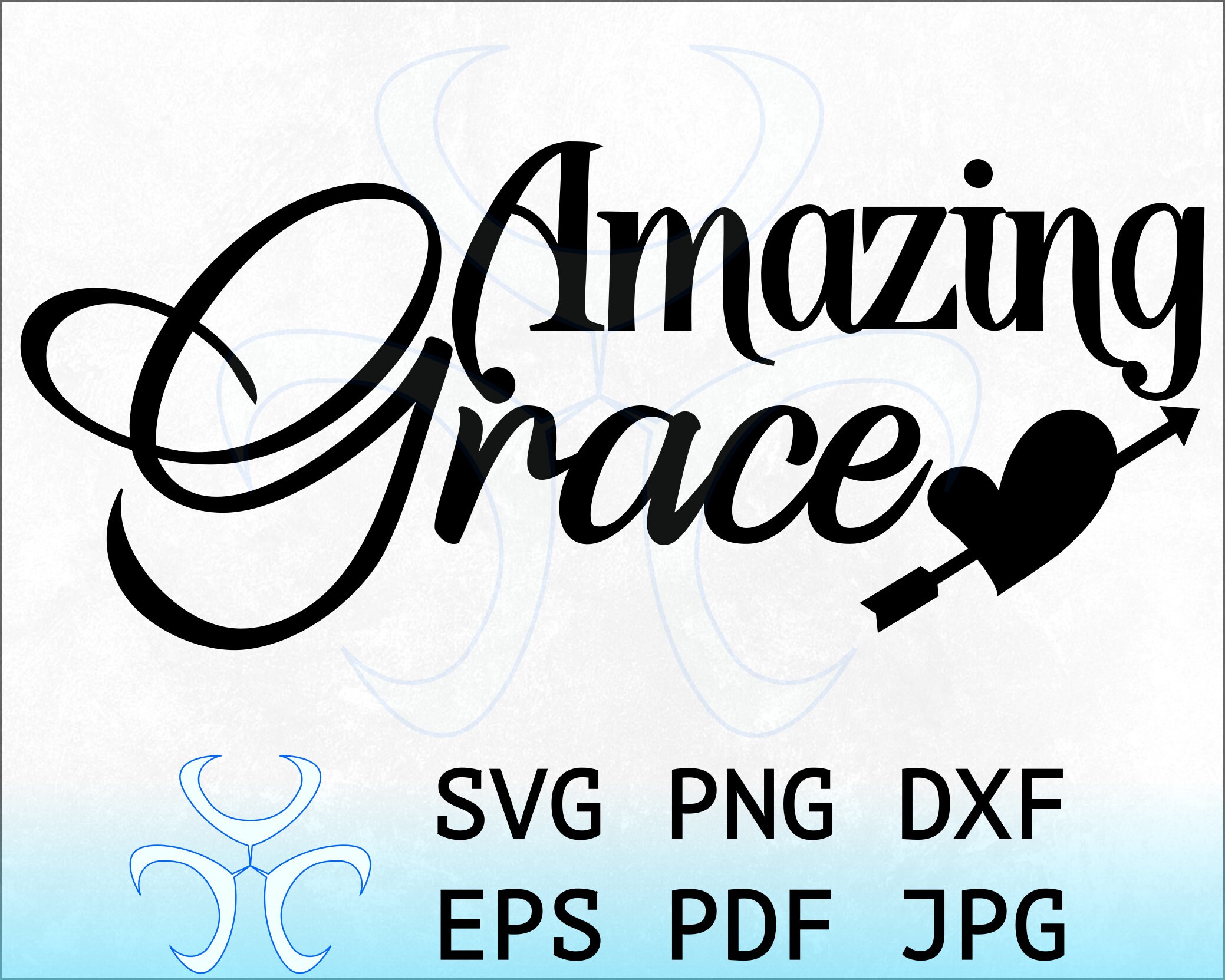 Amazing Grace Svg Clipart Design Cut File Christian Saying | Etsy