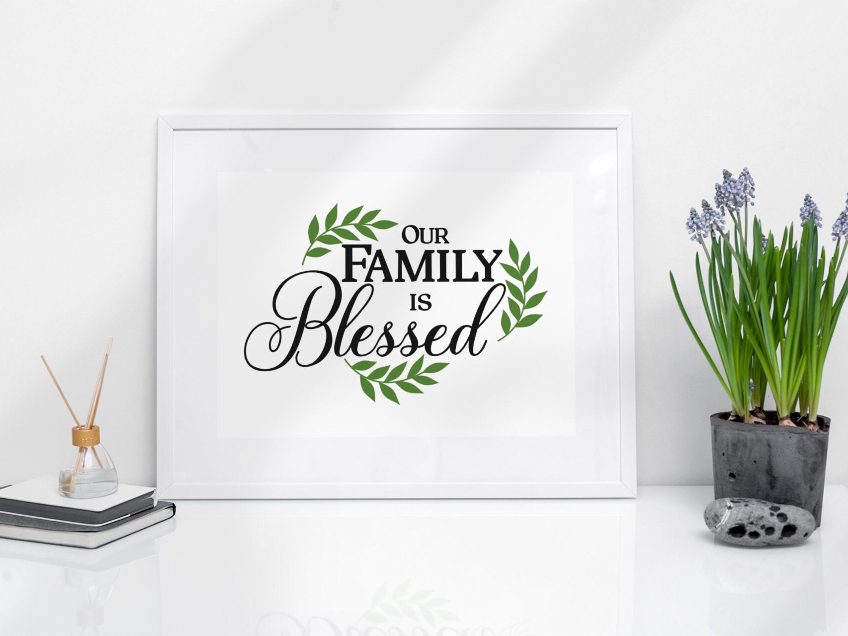 Our Family is Blessed Saying SVG Clipart Design Cut File, Christian ...
