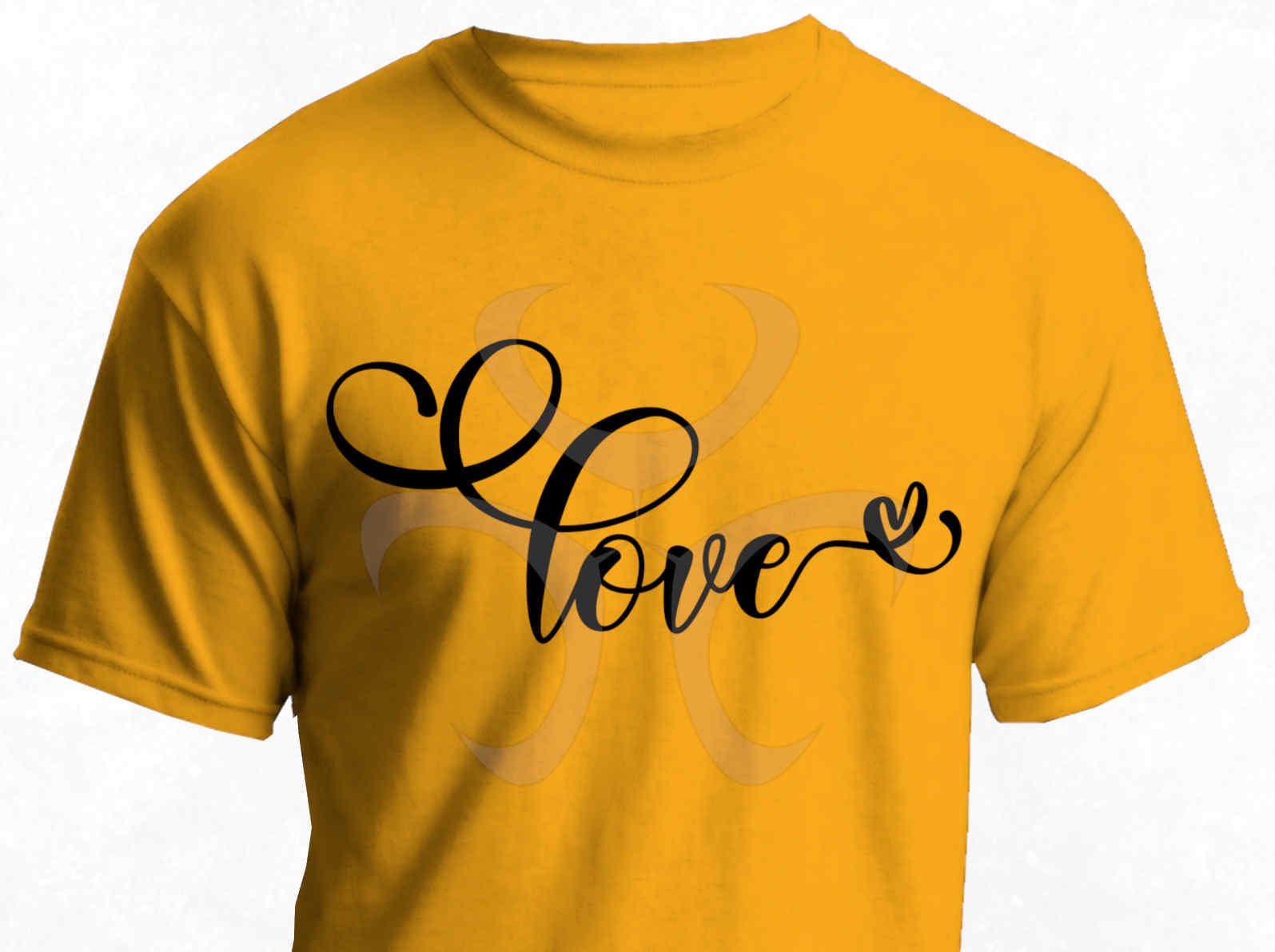 Love Heart Word Svg Clipart Design Cut File, Valentines Day in Love ...