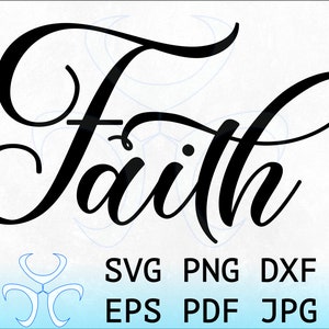 Faith Bold Cursive Print and Cut Design Download, FTH - Etsy