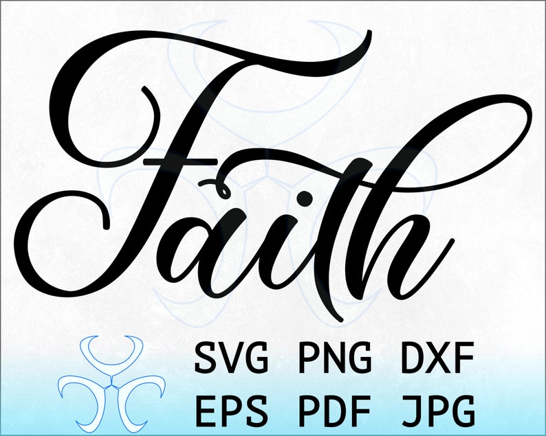 Faith Bold Cursive Print and Cut Design Download FTH | Etsy