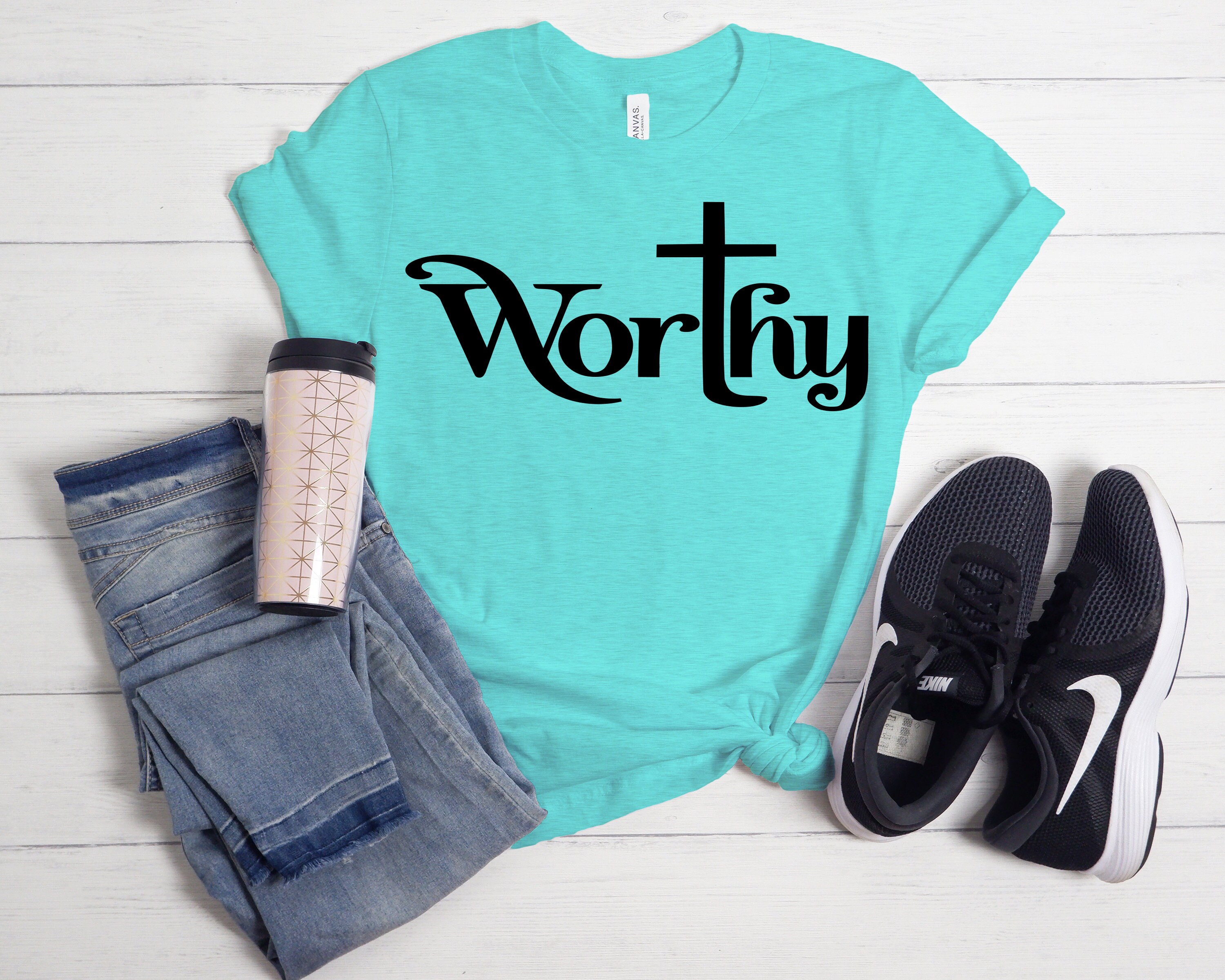 Worthy SVG Clipart Design Cut File Christian Saying Religious | Etsy