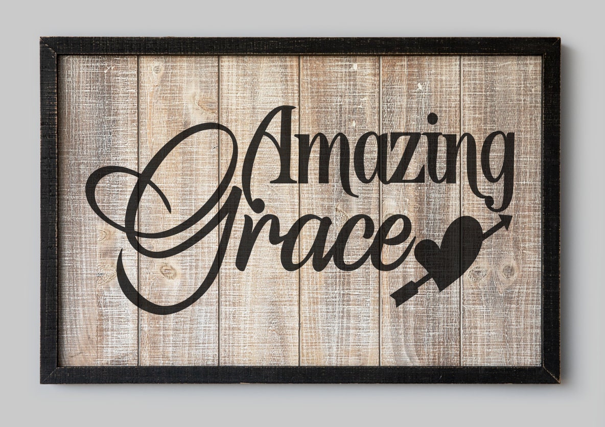 Amazing Grace Svg Clipart Design Cut File Christian Saying | Etsy