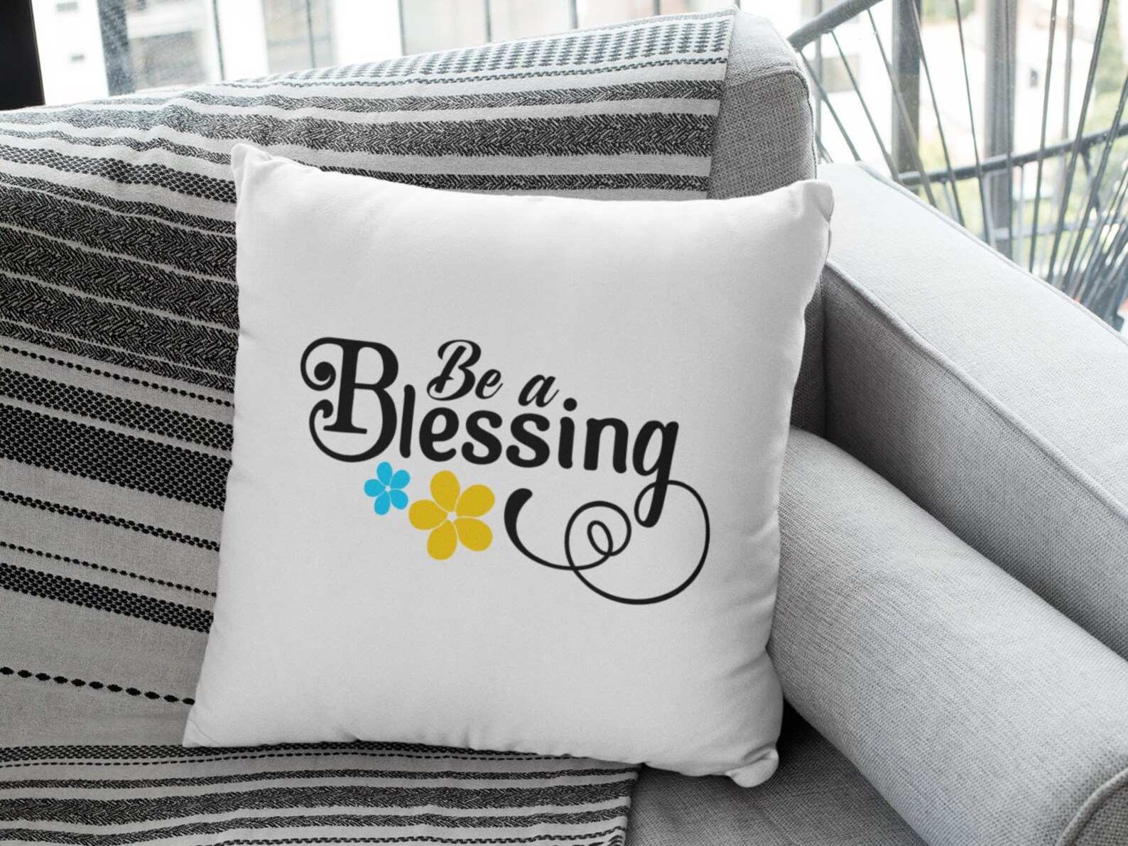Be A Blessing SVG Clipart Design Cut File, Blessed Christian Quote Png ...
