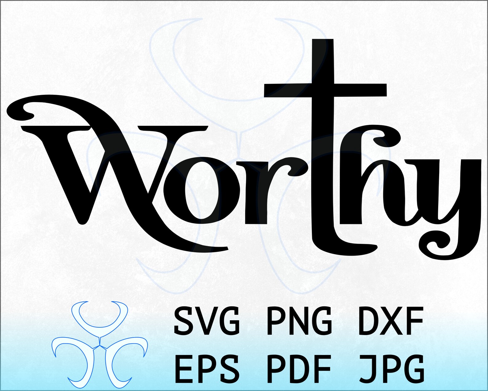 Worthy SVG Clipart Design Cut File Christian Saying Religious - Etsy
