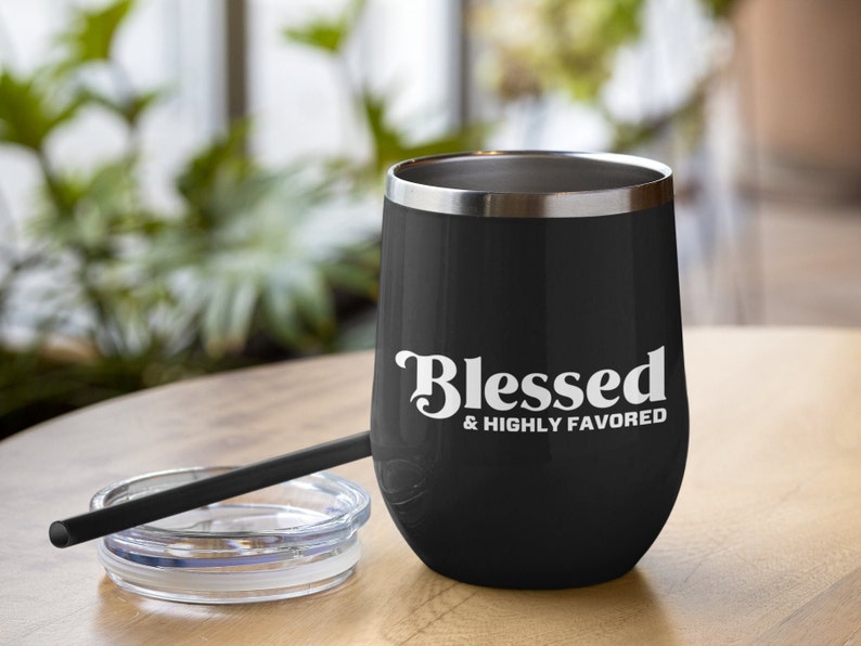 Blessed & Highly Favored White Text Christian Cut File Design - Etsy