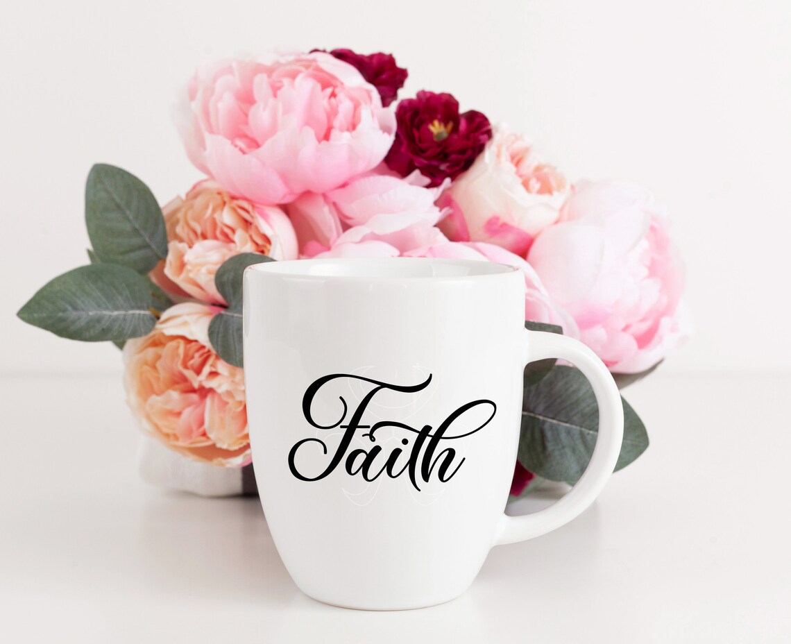 Faith Bold Cursive Print and Cut Design Download FTH | Etsy