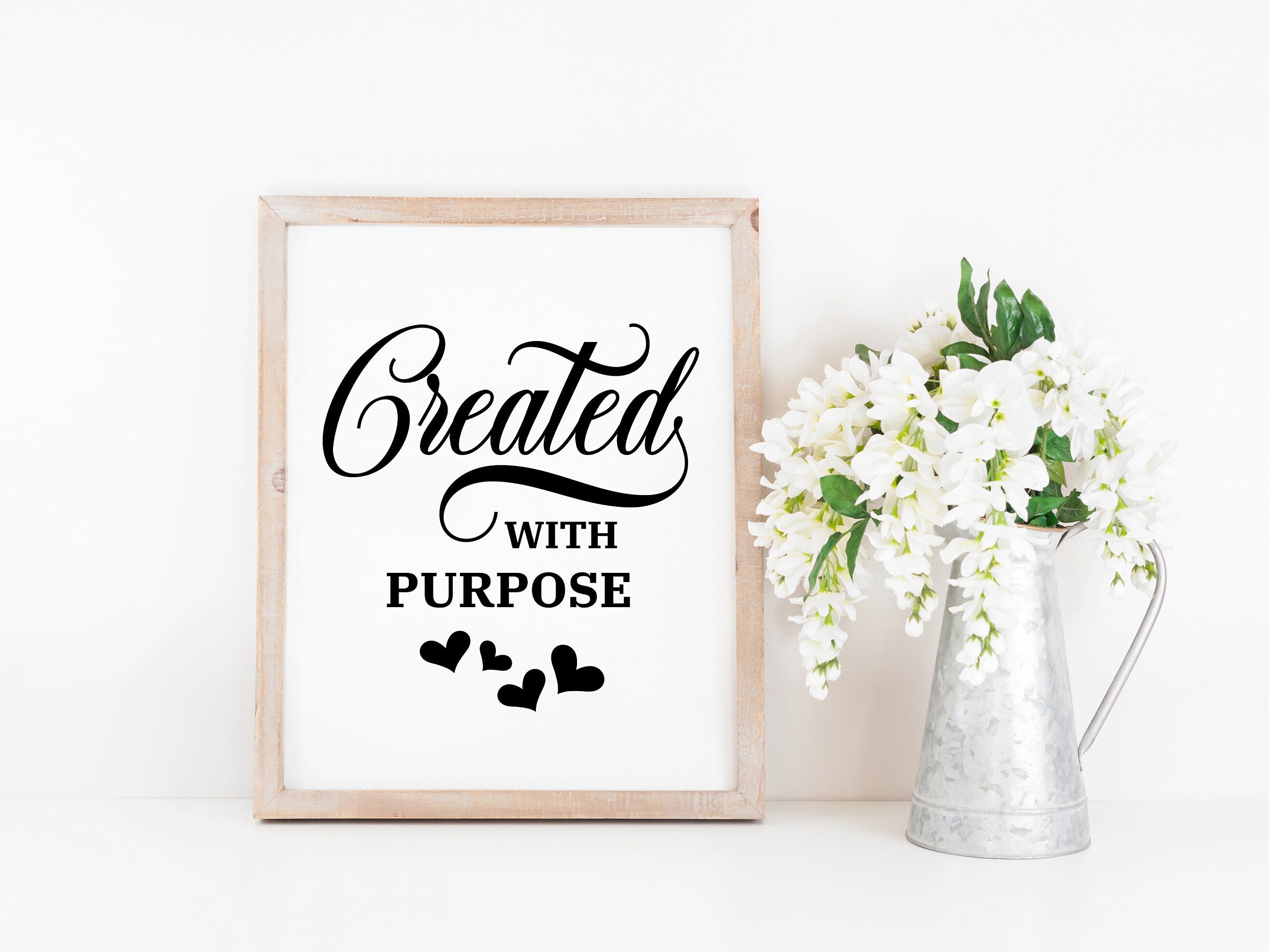 Created With Purpose SVG Clipart Design Cut File Christian - Etsy