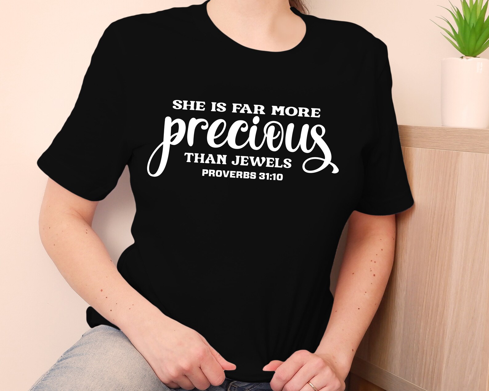She Is Far More Precious Than Jewels Svg Bible Verse SVG | Etsy