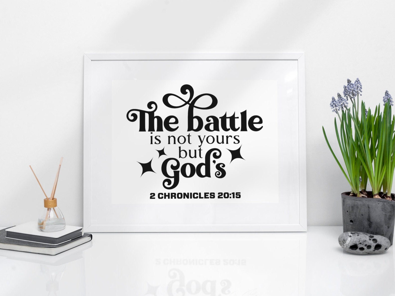 The Battle is Not Yours but God's Chronicles Christian Bible Verse Svg ...