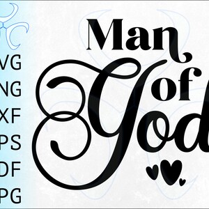 Man of God Svg, Christian SVG Files for Cricut, Religious Svg Digital ...