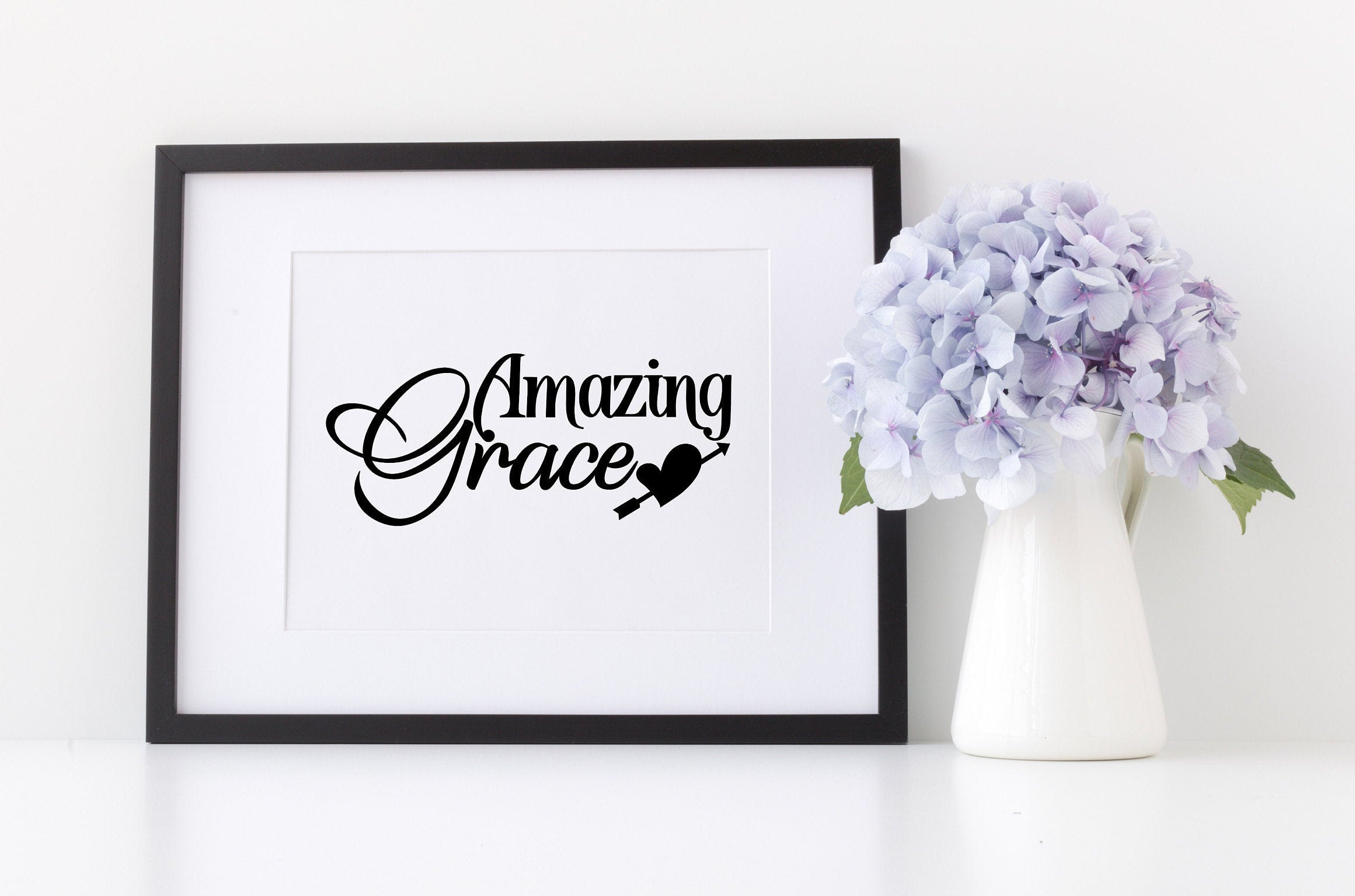 Amazing Grace Svg Clipart Design Cut File, Christian Saying Home Decor ...