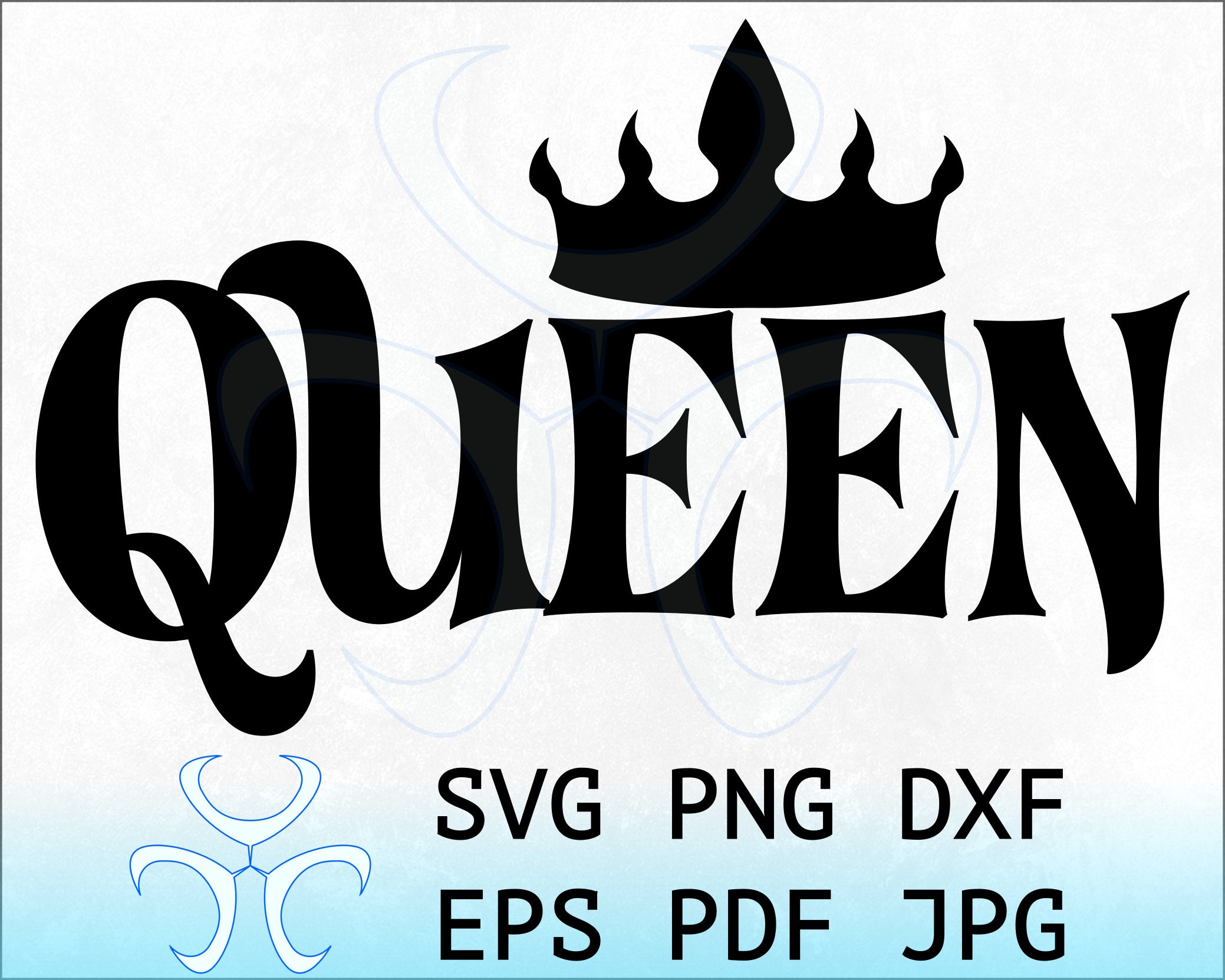 Queen Crown Design Svg Clipart Cut File for Royalty, My Queen Png ...