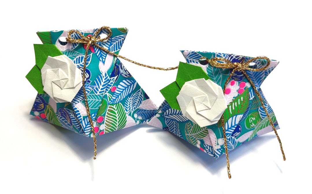 Set of Origami Foliage Favor Boxes in 8 Colors to Choose From for ...