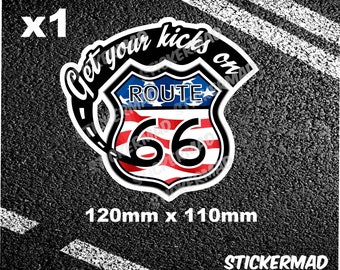 ROUTE 66 Sticker V8 American Highway Muscle Car Road,get Your Kicks on ...