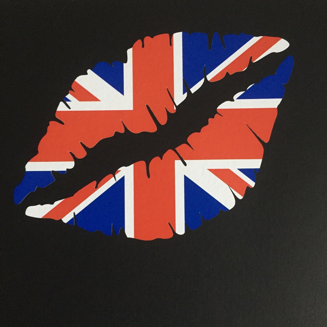 Union Jack Lips Car Bumper Vinyl Sticker 13.5cm iPhone iPad Wall Art UK ...