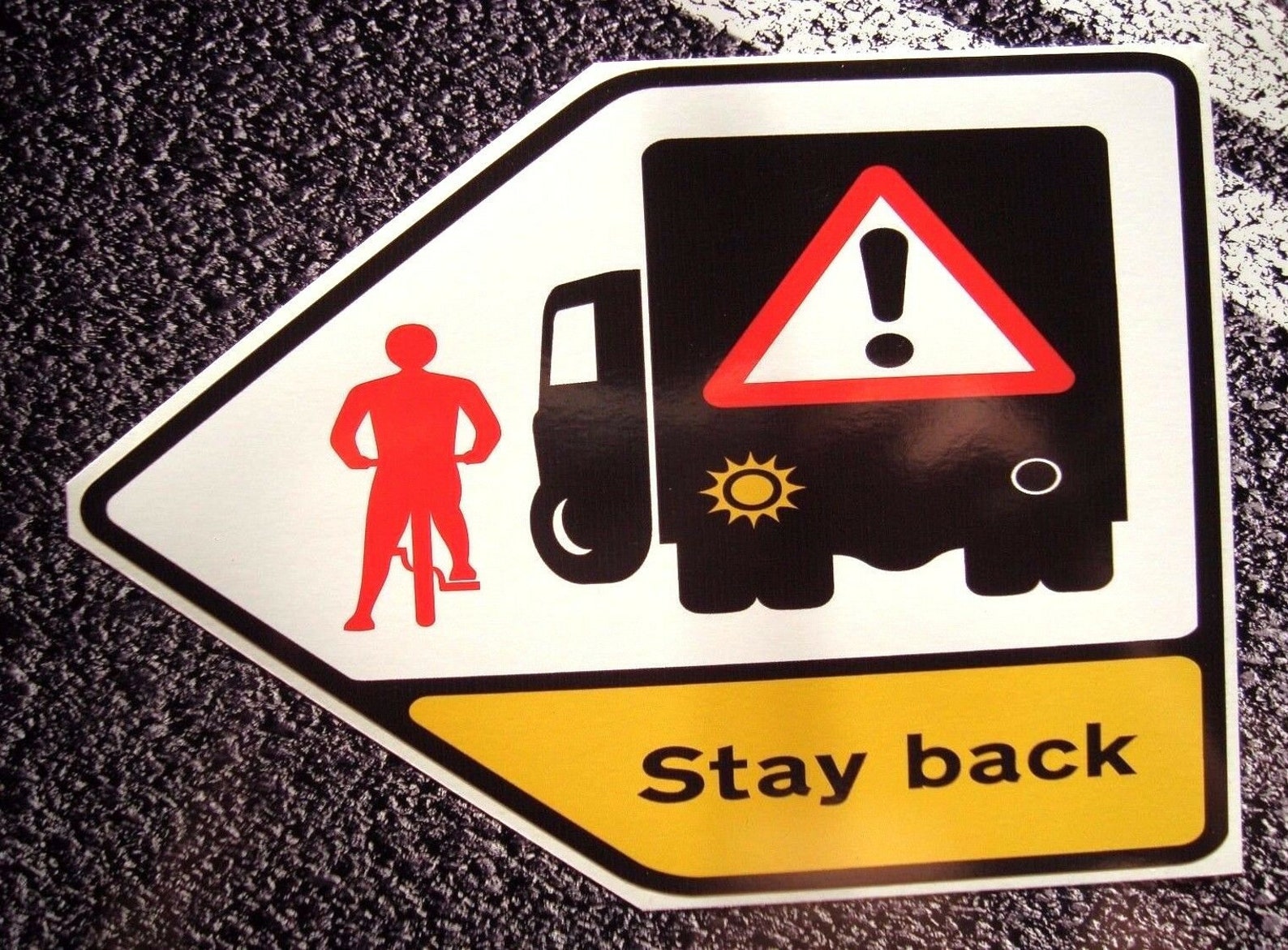 CYCLIST Warning Sticker Large 215mm X 155mm VAN / Truck Warning Sticker ...