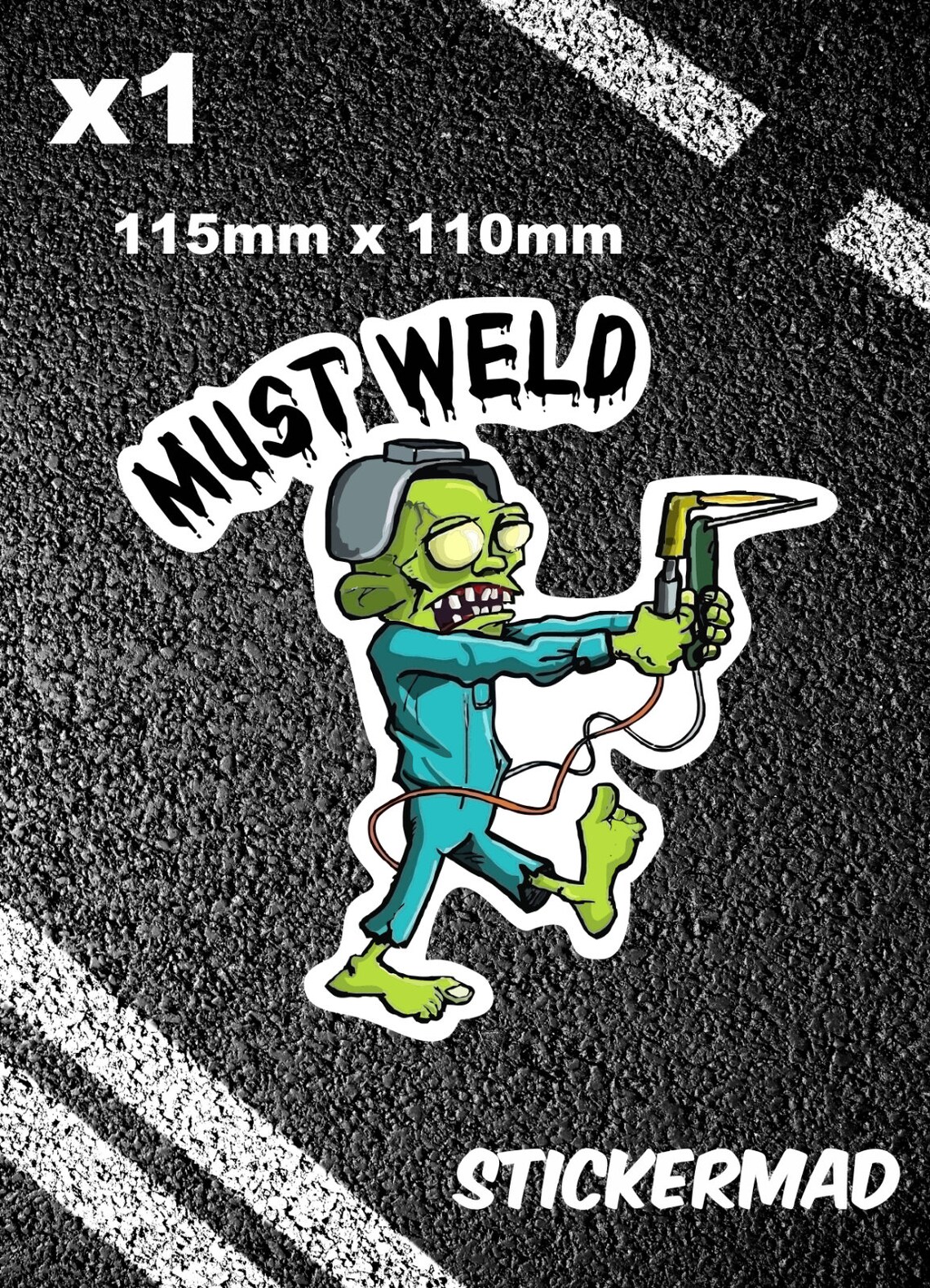 Funny Welder Vinyl Sticker Welding MIG TIG Stick Plasma Arc GAS Mosa ...