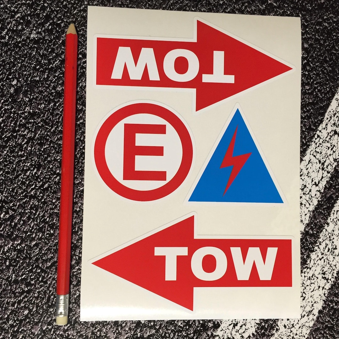 Race Car Electric Extinguisher Tow Arrows MSA Stickers Set of 4 Amateur ...