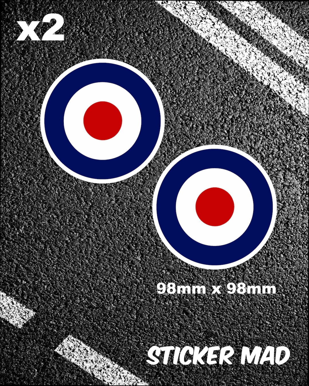 RAF Roundel Stickers Mods Royal Air Force Vespa Scooter Typhoon ...