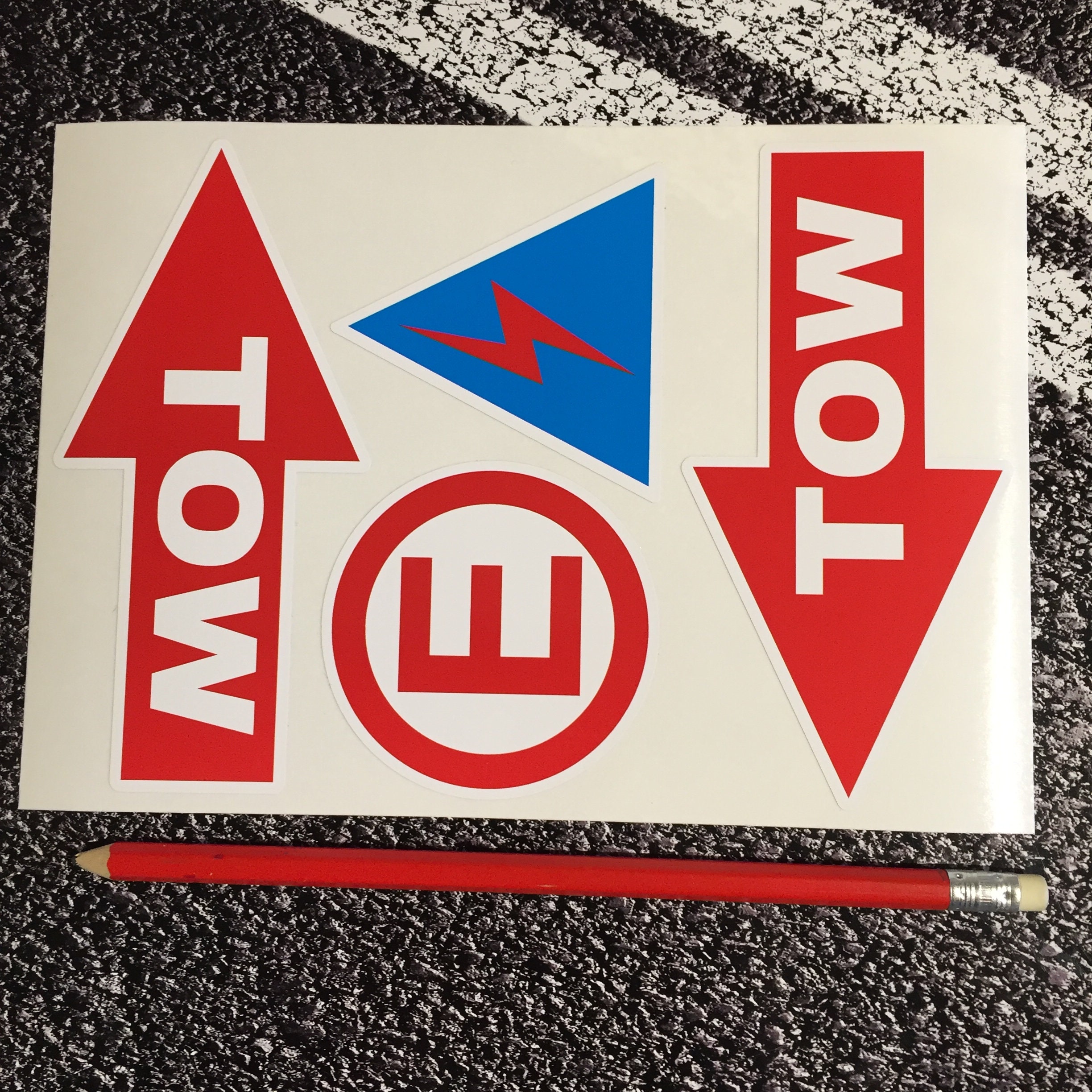 Race Car Electric Extinguisher Tow Arrows Sticker Set of 4 - Etsy