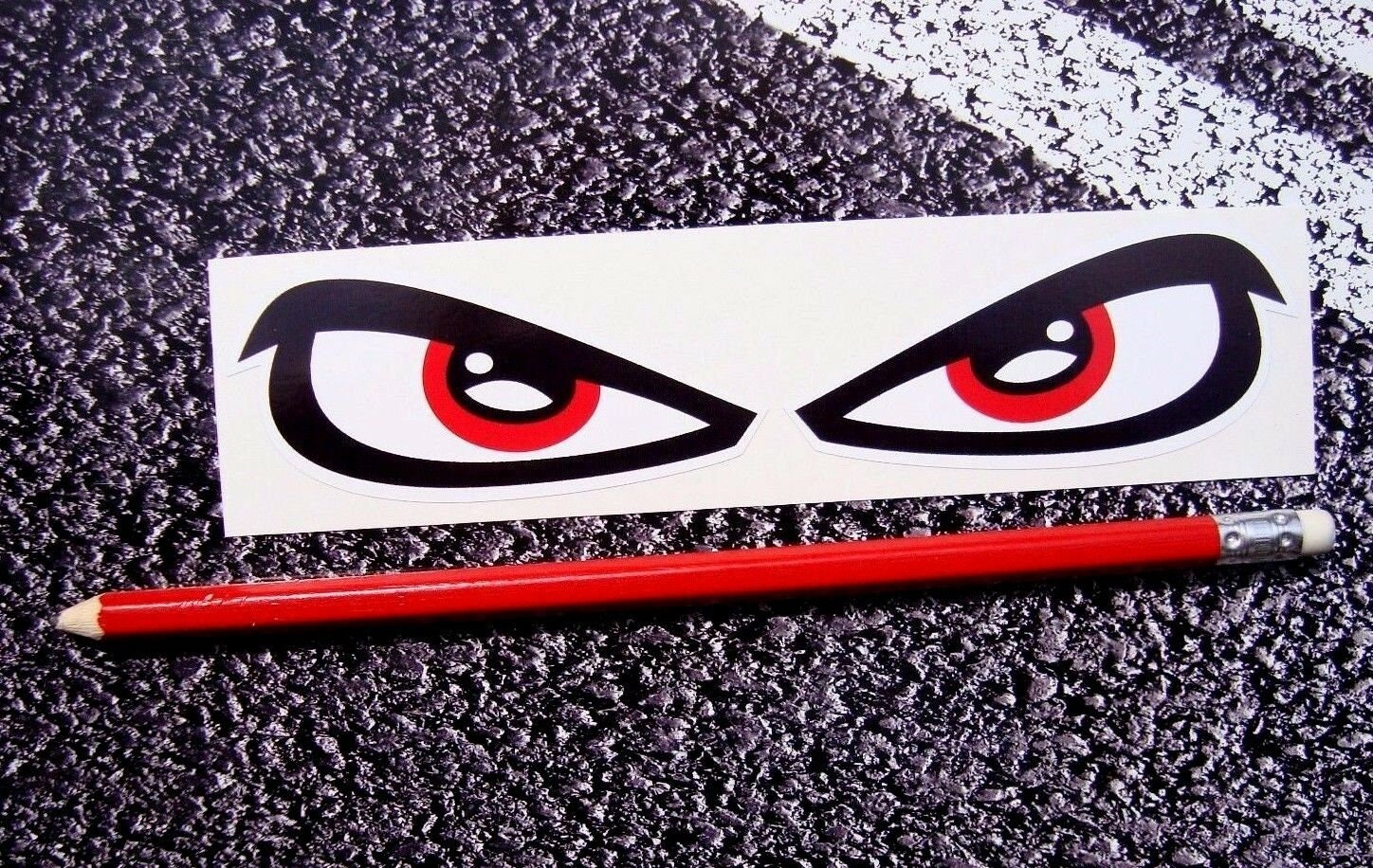 Angry Eyes / Drone Evil Eyes Helmet Stickers Superbikes 80MM Visor Eyes ...