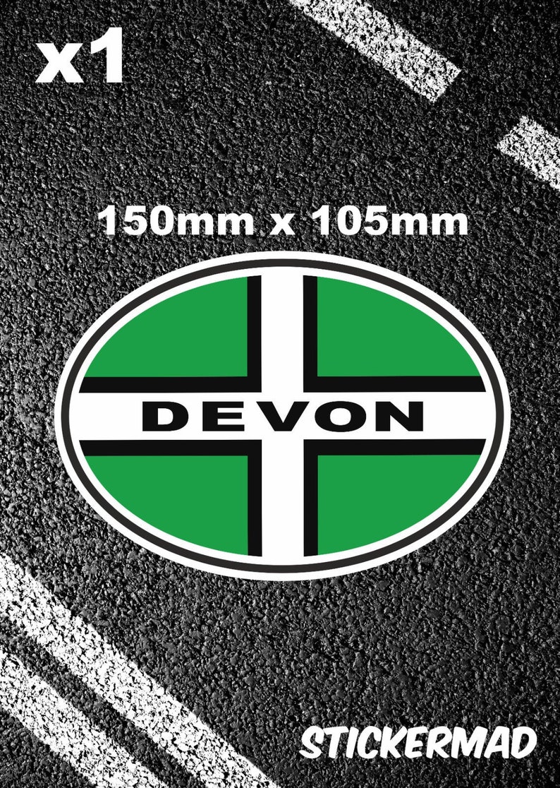 Devon St Petroc Oval Flag Car Bumper ID Sticker Caravan - Etsy