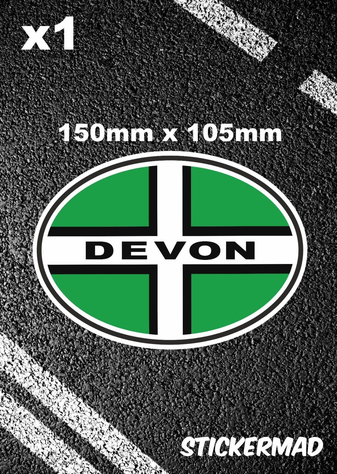 Devon St Petroc Oval Flag Car Bumper ID Sticker Caravan - Etsy