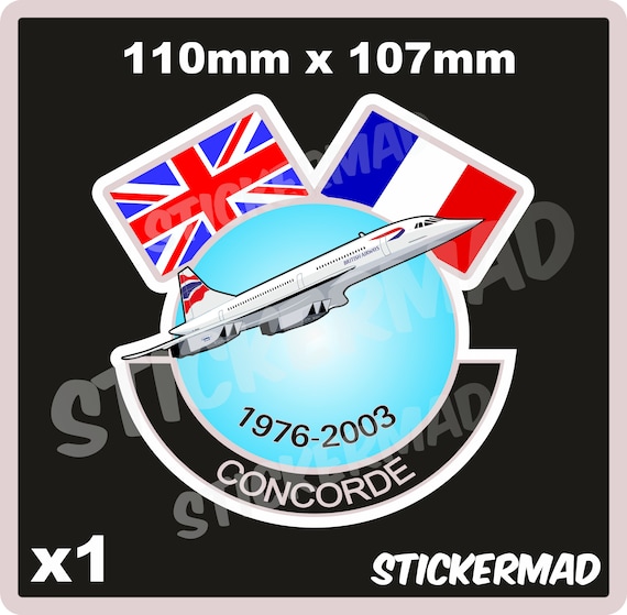 CONCORDE Sticker Aviation Aeroplane Airliner Supersonic Mach 2 Paper ...