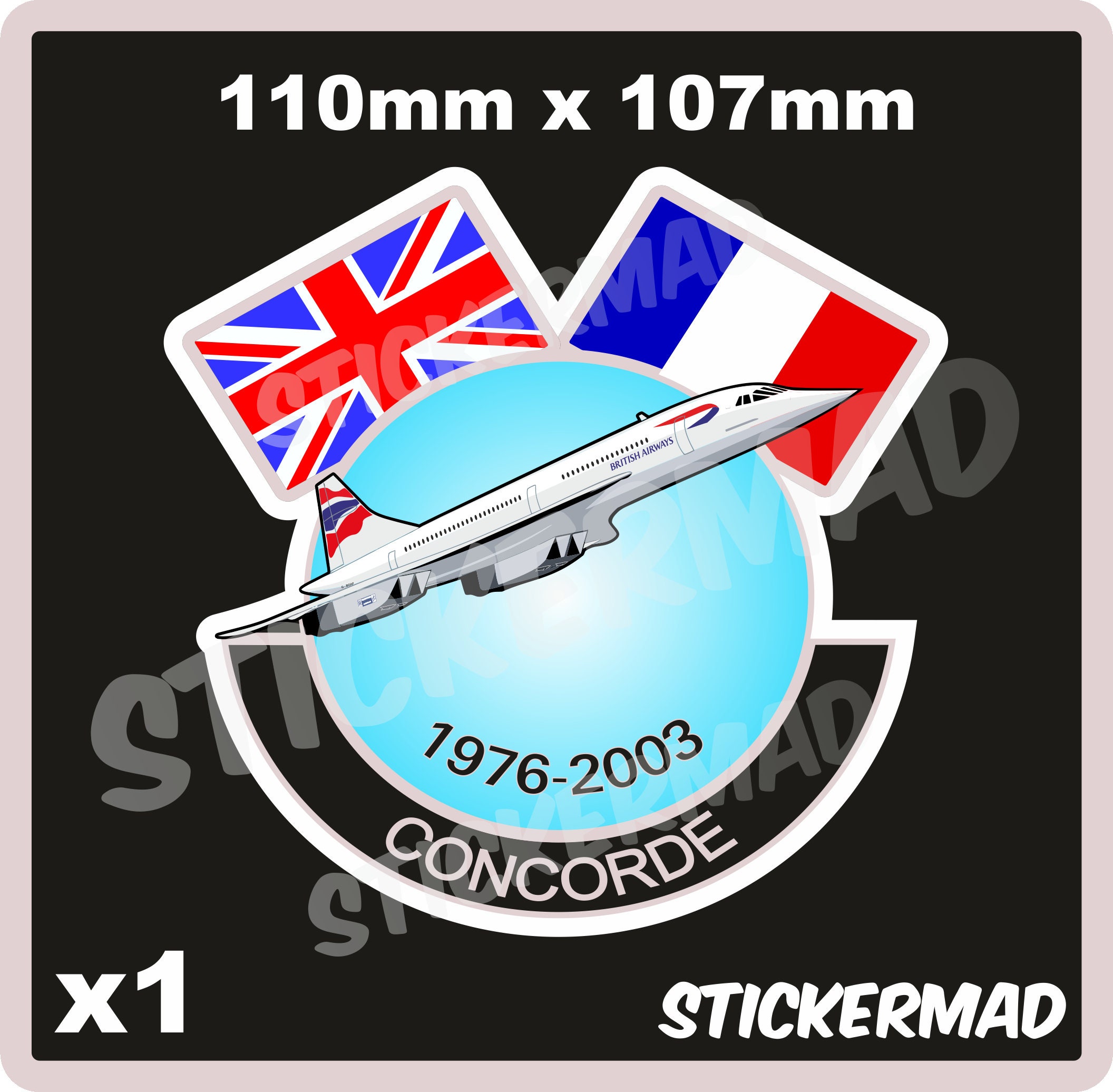 CONCORDE Sticker Aviation Aeroplane Airliner Supersonic Mach 2 - Etsy UK