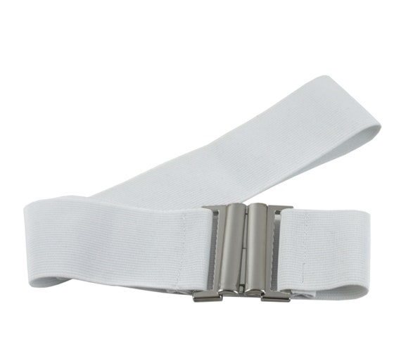 White fabric belt store