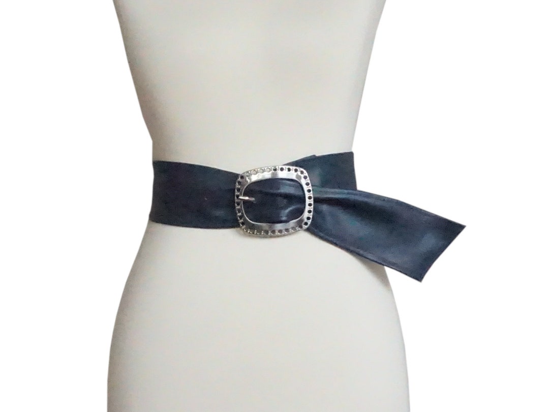 Dark Blue, Genue Skin, Wode Belt - 6cm - Etsy