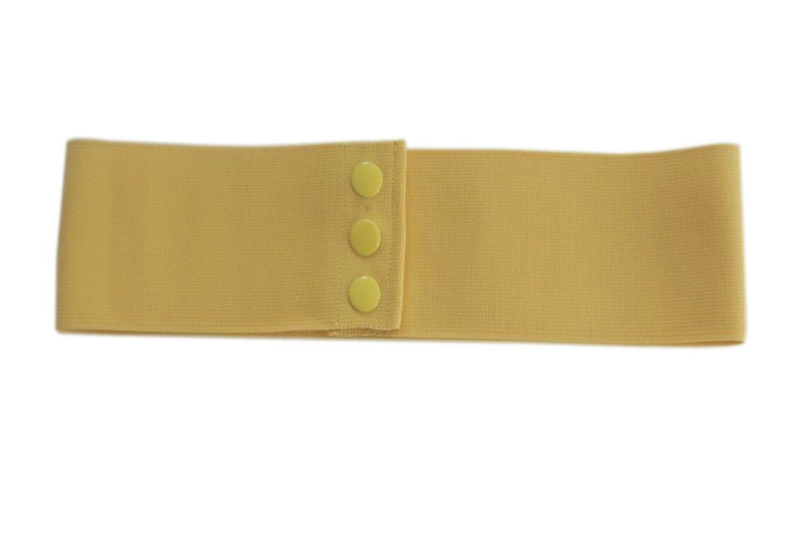 Yellow Wide 8cm Stretch Elastic Snap Belt Corset - Etsy